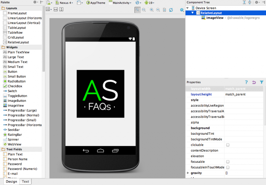 Añadir un elemento a un layout - Android Studio FAQs