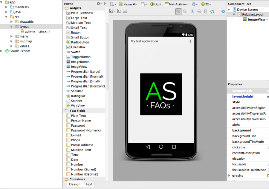 Qué es un layout en Android Studio